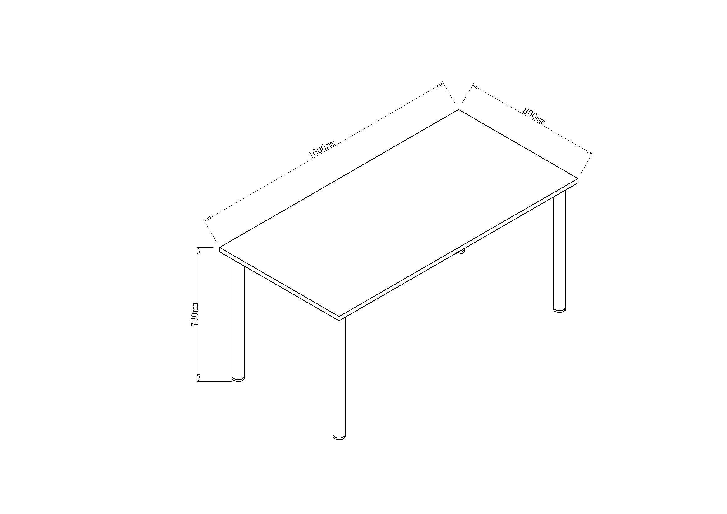 Impulse Straight Table Box Frame Leg – Dynamic Office Solutions