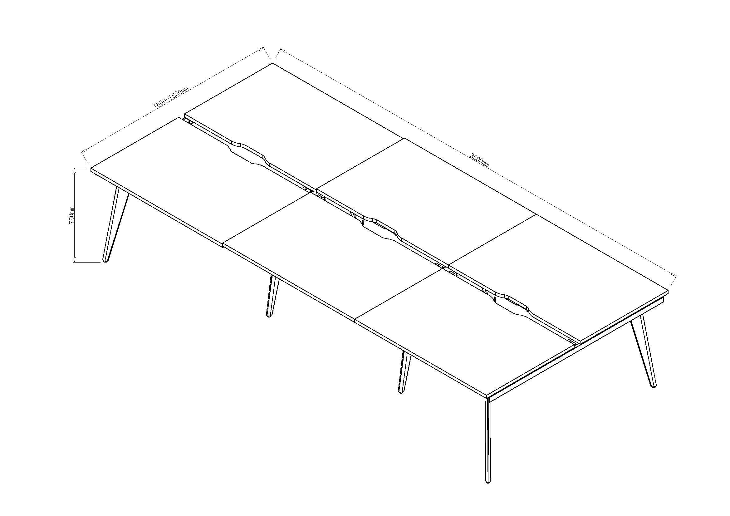 Oslo B2B Bench Desk – Dynamic Office Solutions